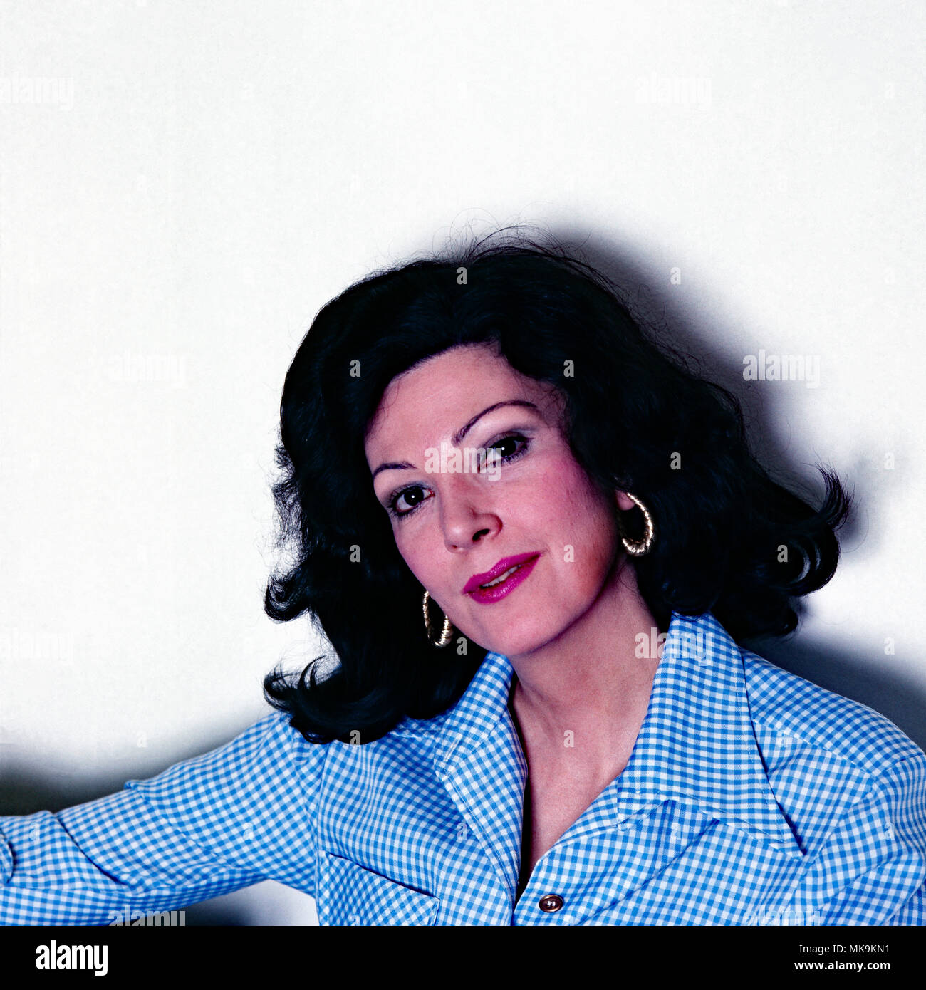 Porträt der amerikanischen Opernsängerin Anna Moffo, USA 1980. Portrait ...