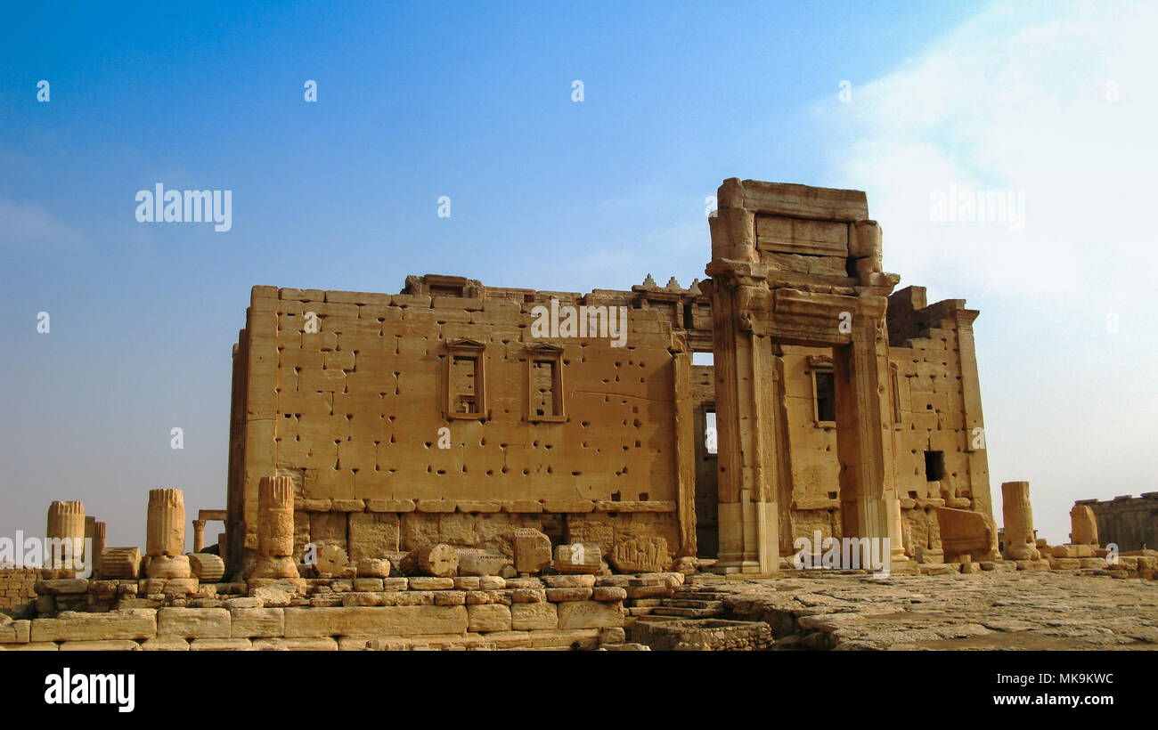 Destroyed temple of Baal in Palmyra, Syria. Eliminated by ISIS now ...