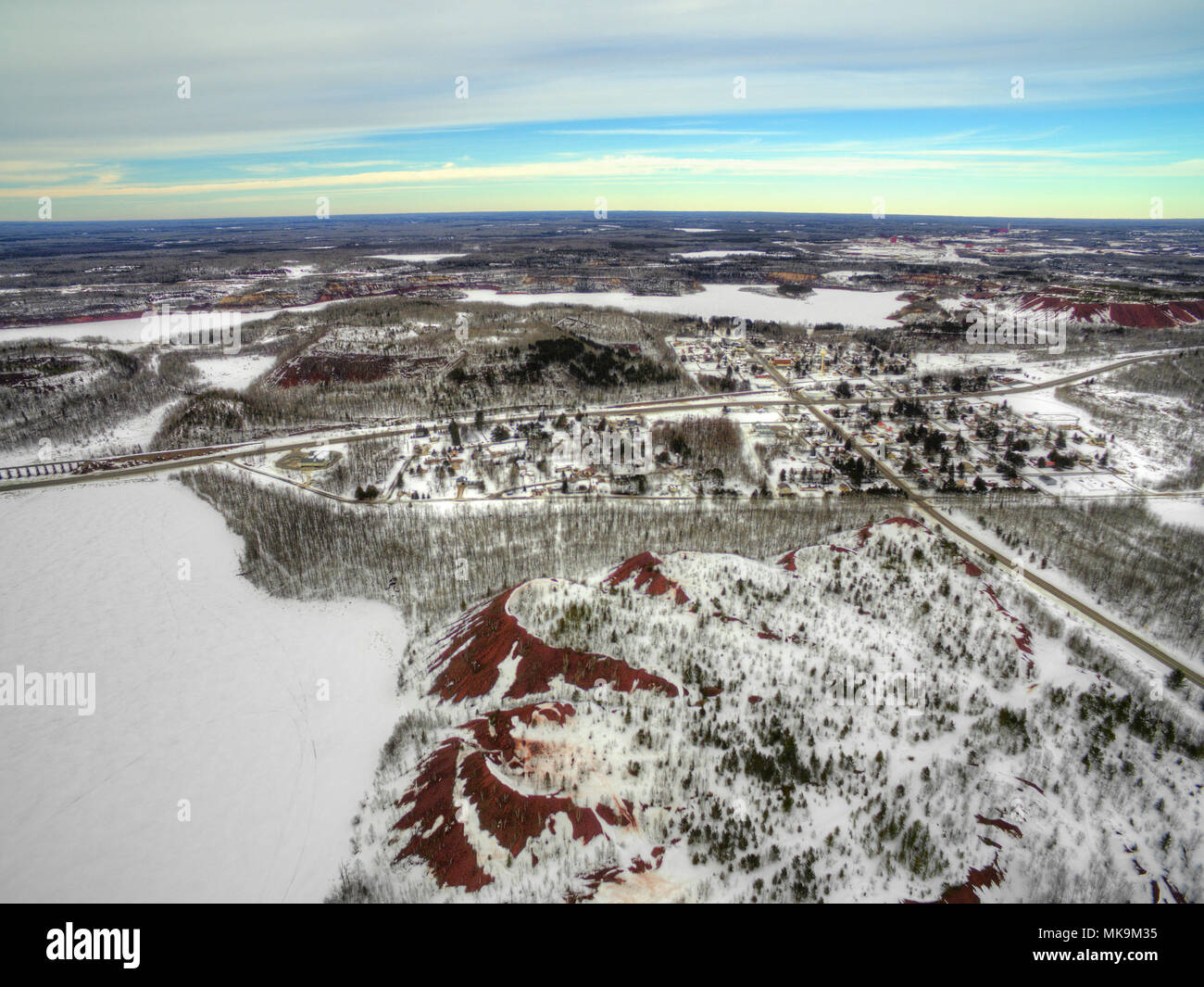Calumet is a small Mining Town on the Iron Range of Minnesota Stock ...
