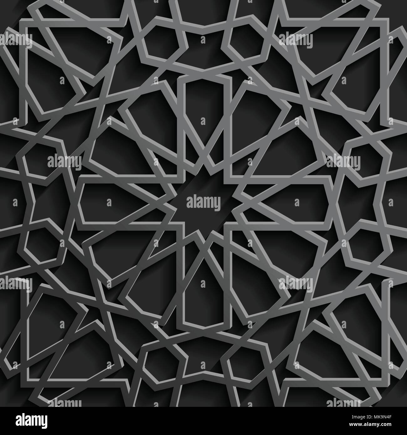 Background with 3d seamless pattern Islamic style Stock Vector Image ...