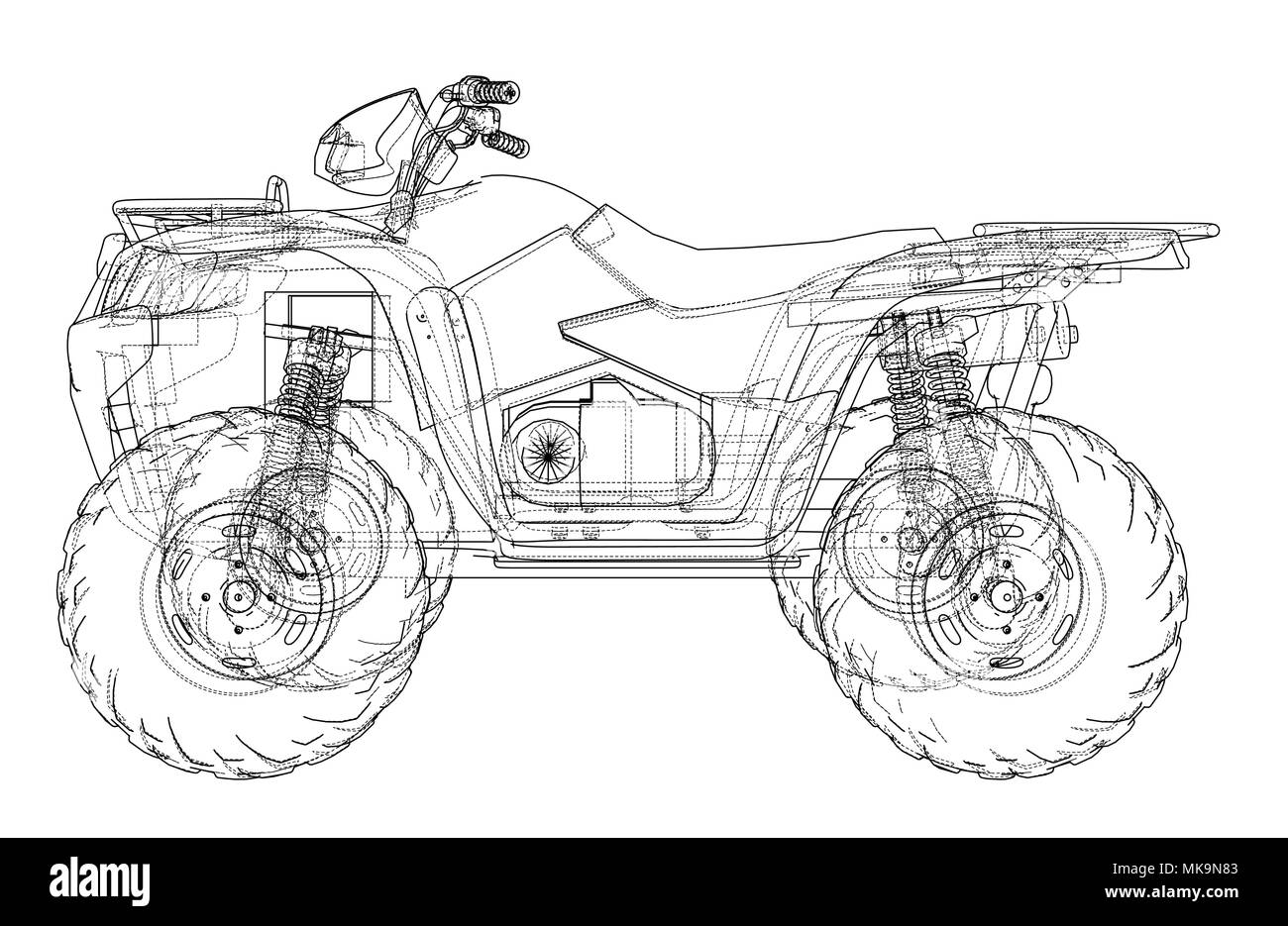 ATV quadbike concept outline. Vector Stock Vector Image & Art - Alamy