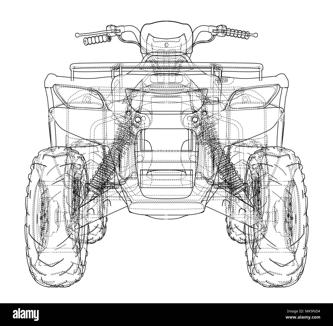 ATV quadbike concept outline. Vector Stock Vector Image & Art - Alamy