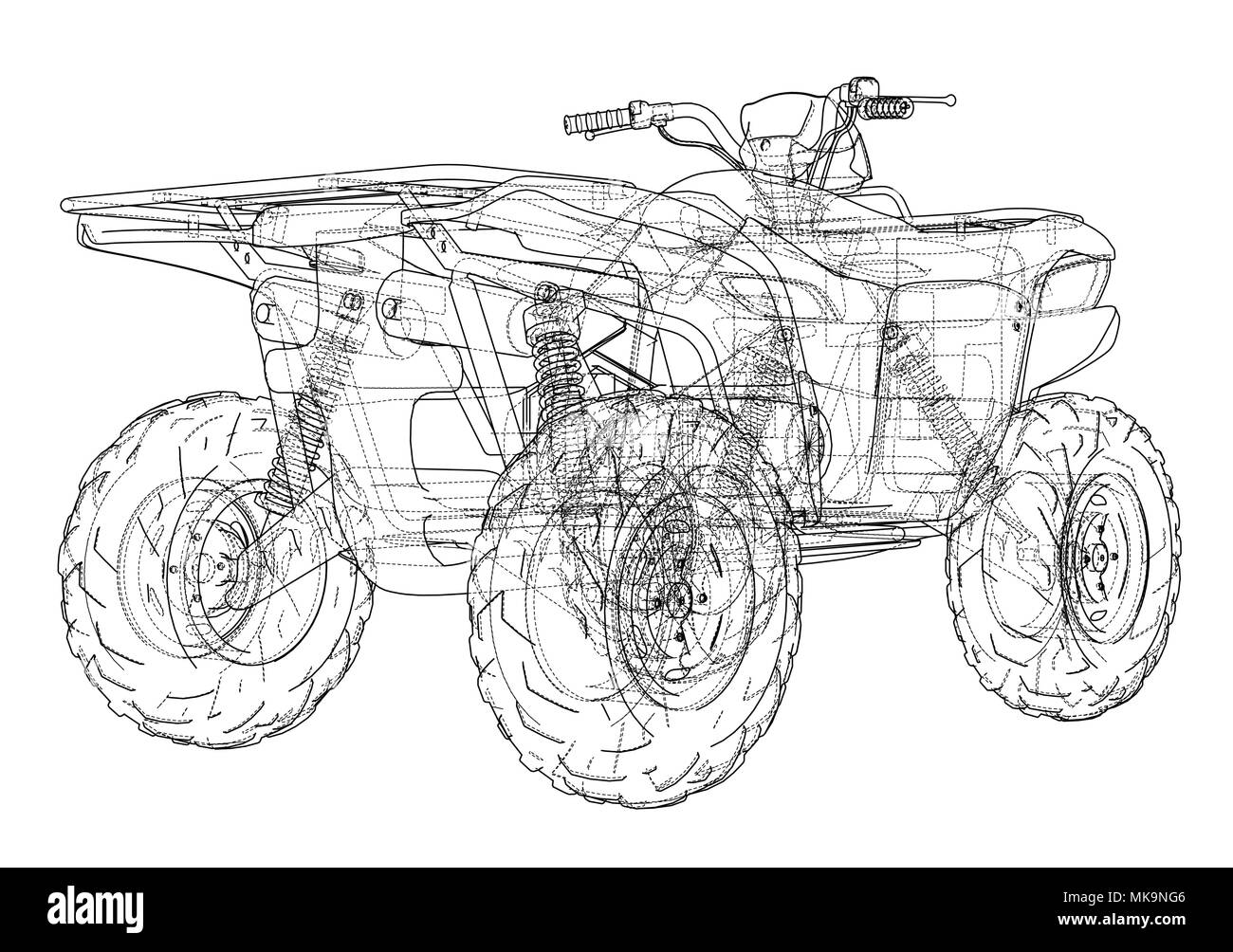 ATV quadbike concept outline. Vector Stock Vector Image & Art - Alamy