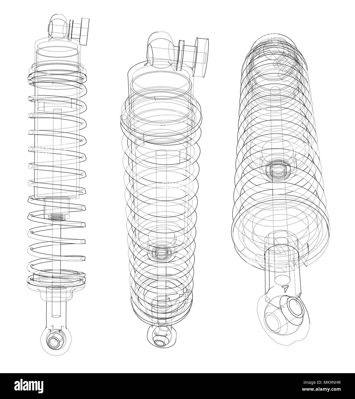 Shock absorber collection outline. Vector Stock Vector Image & Art - Alamy