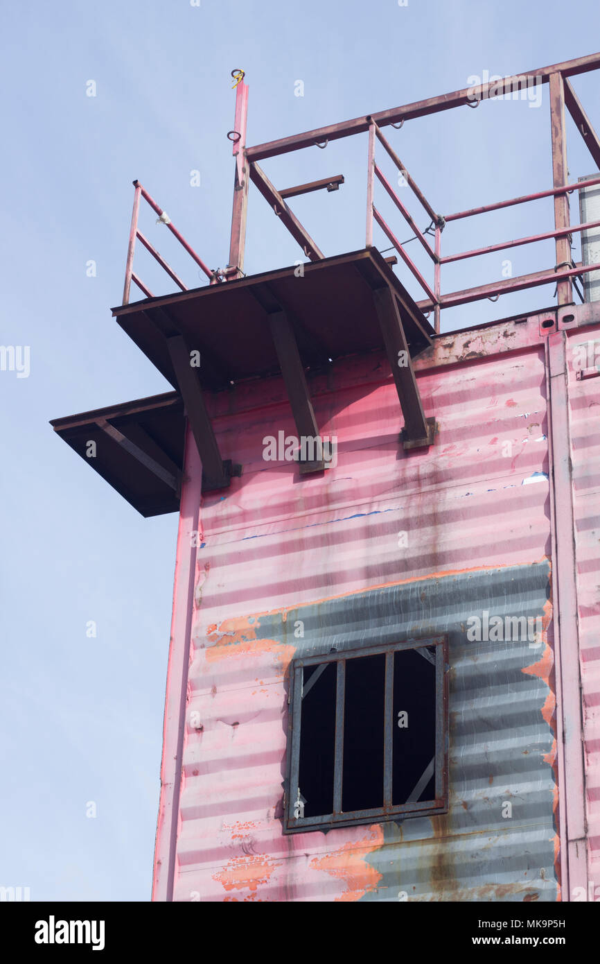 Fire station firefighter training equipment used by fireman to simulate ...