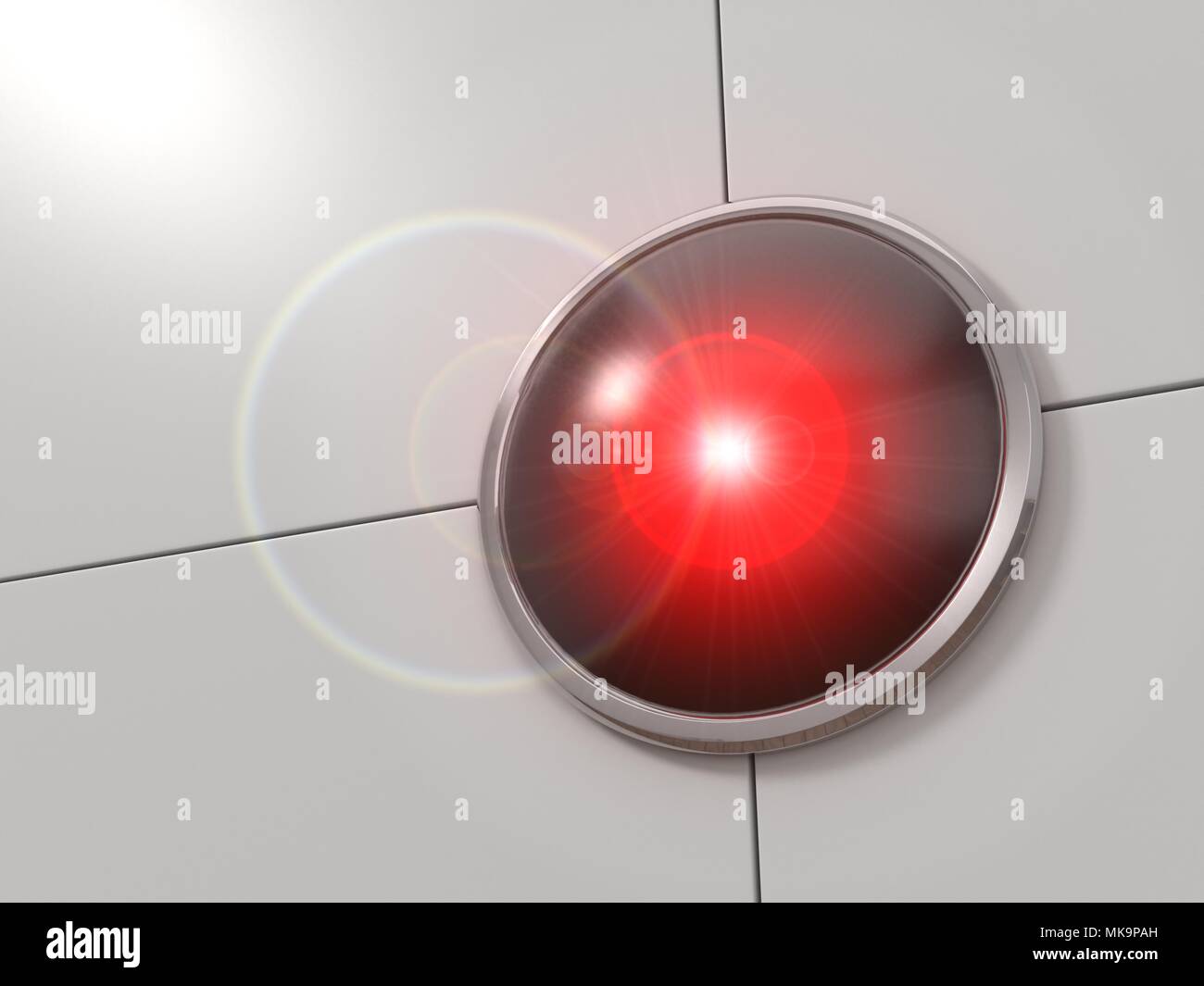 main pc servers eye on the wall. 3d illustration Stock Photo - Alamy