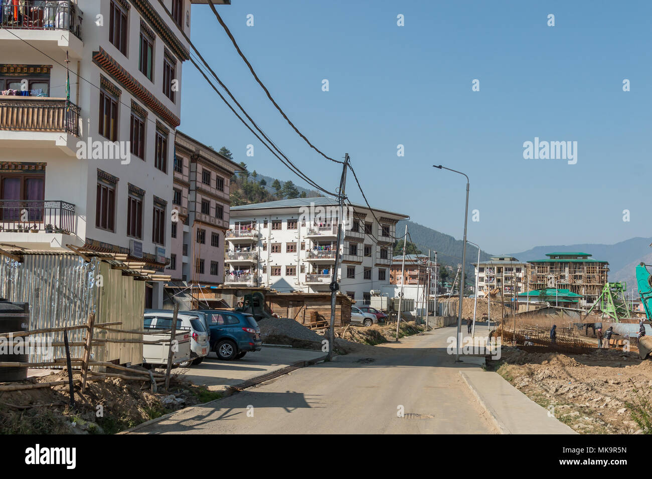 Street scene in Thimphu, the capital city of Bhutan Stock Photo - Alamy