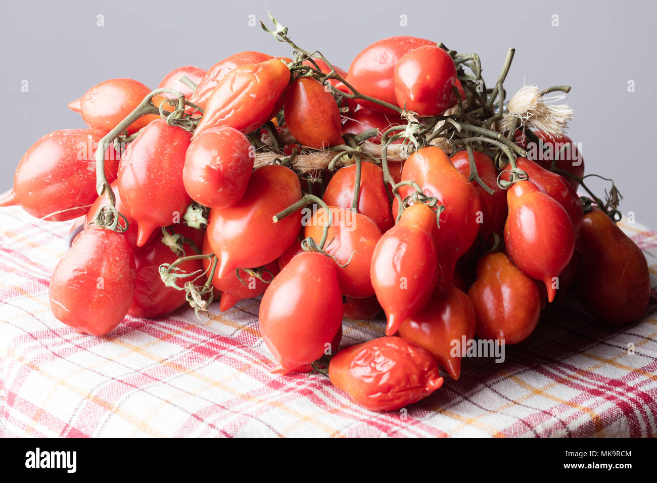 Tomatoes of Vesuvius joint in Piennolo, Naples Stock Photo - Alamy