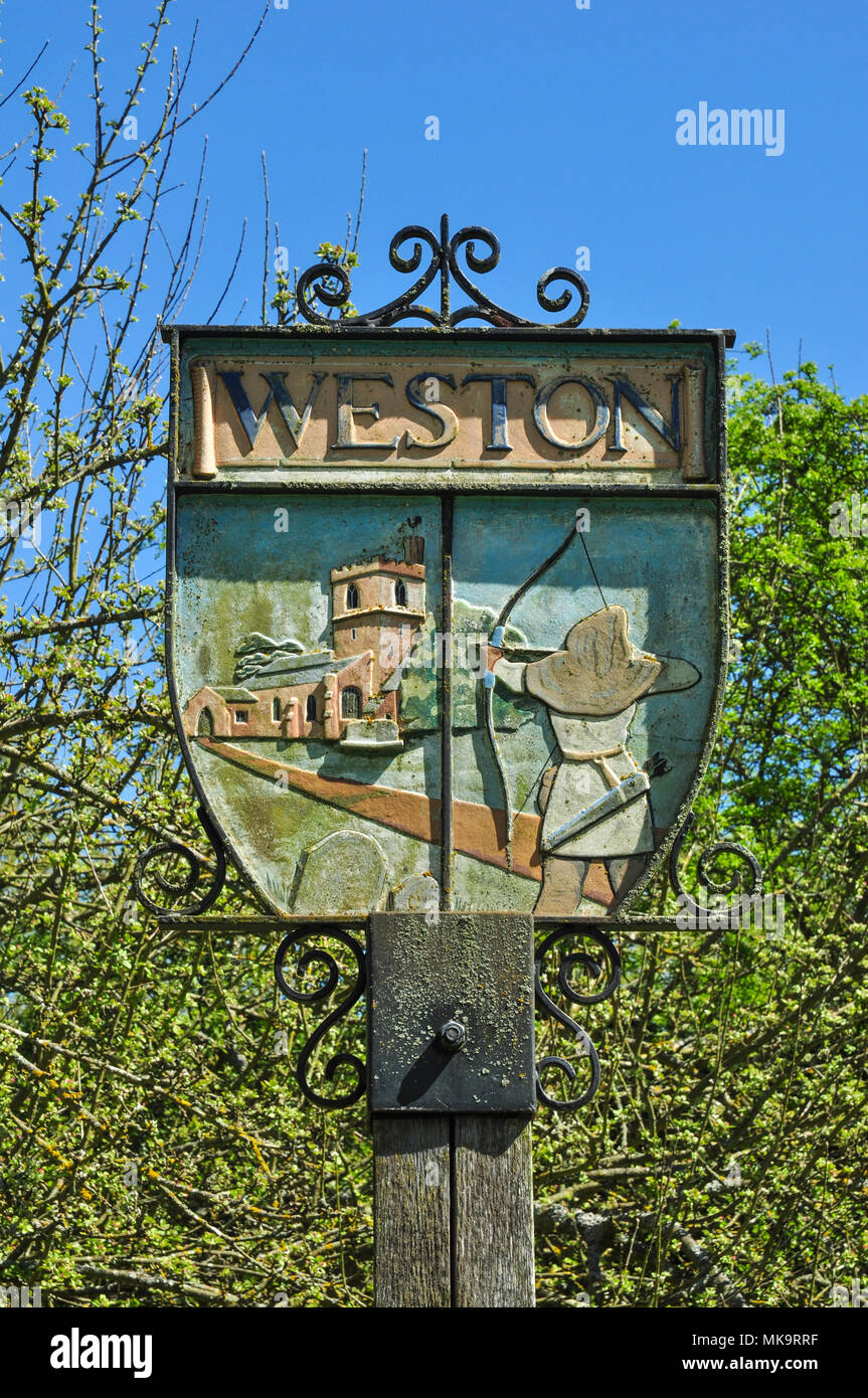English village name signs hi-res stock photography and images - Alamy