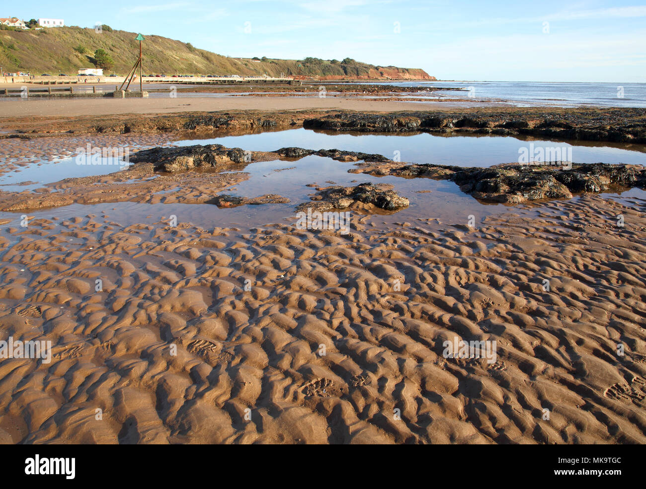 rock pools at exmouth on the south devon coast Stock Photo - Alamy
