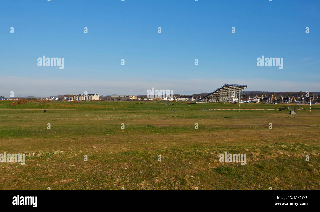 Looking across the Greens and Fairways of Carnoustie Golf Links towards ...
