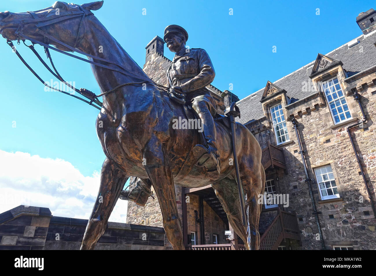 Haig statue edinburgh castle hi-res stock photography and images - Alamy