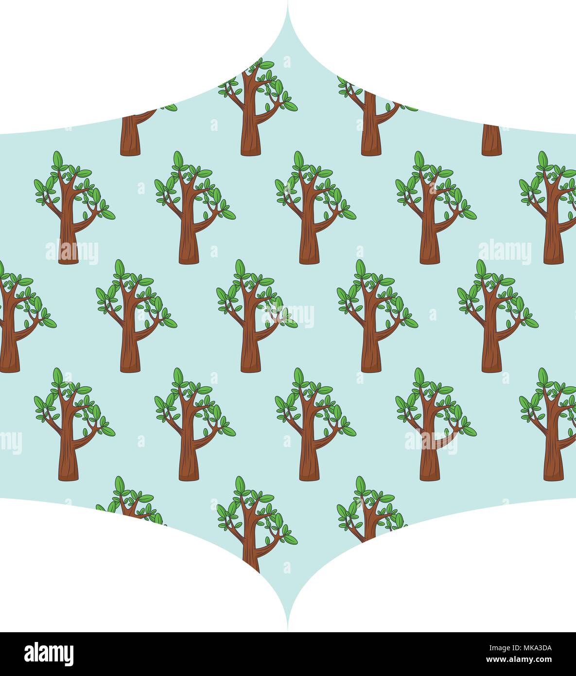 arabic frame with trees design over white background, colorful design ...