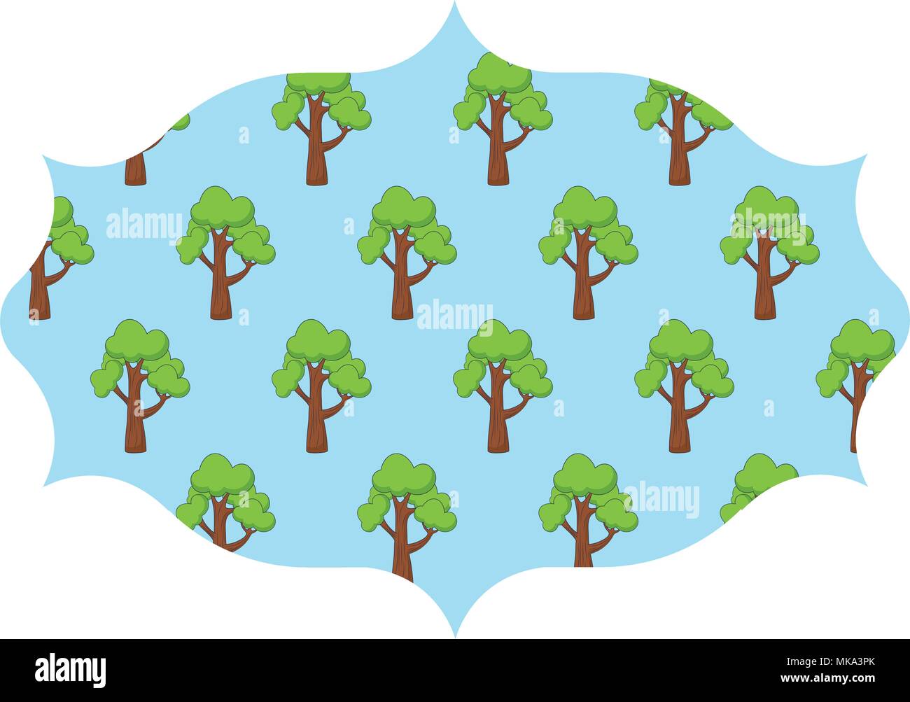 arabic frame with trees design over white background, colorful design ...