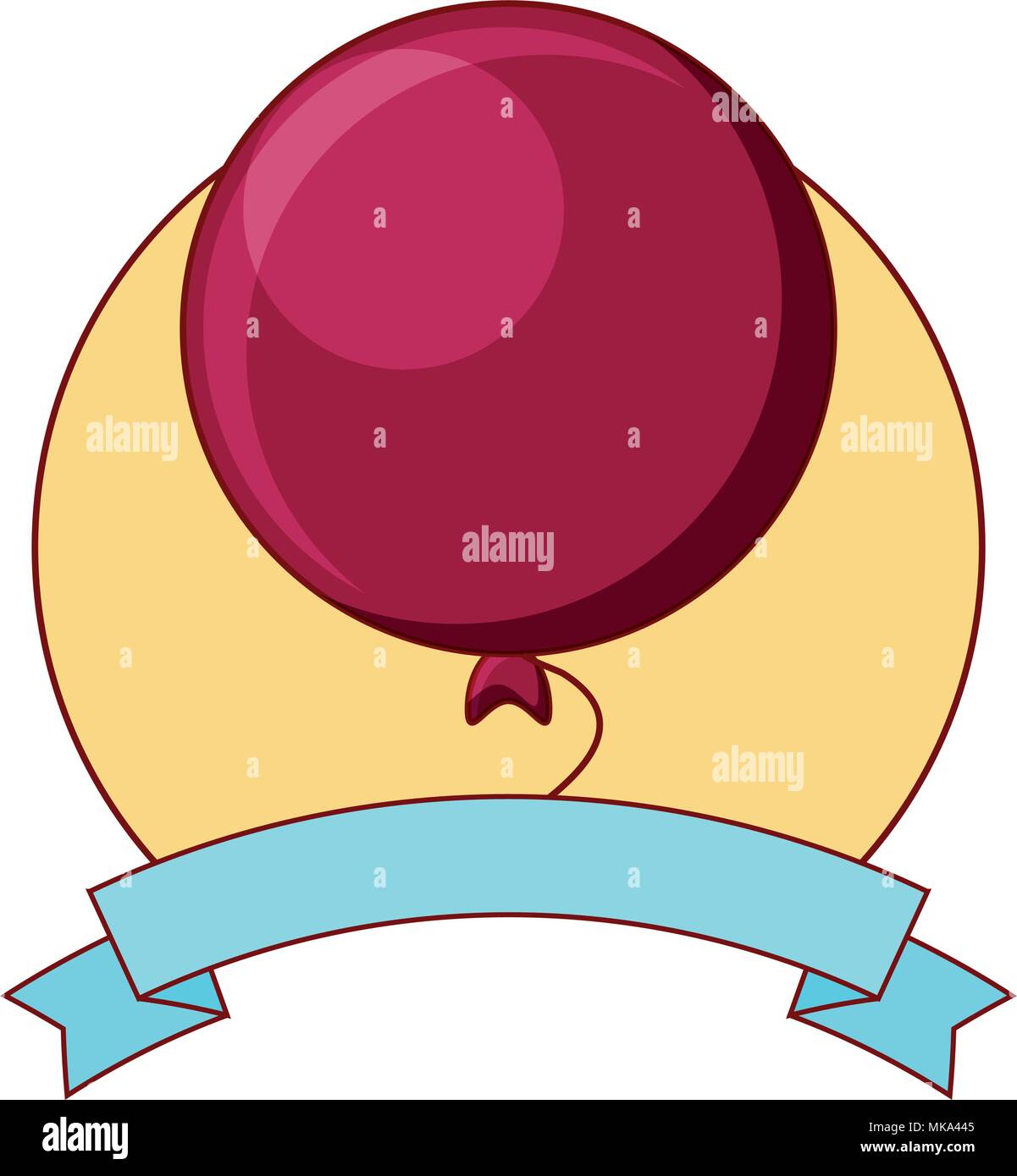 emblem with balloon icon over white background, colorful design. vector ...