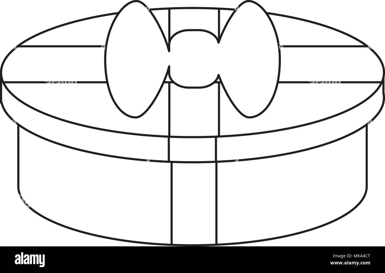 gift box in circular shape over white background, vector illustration ...