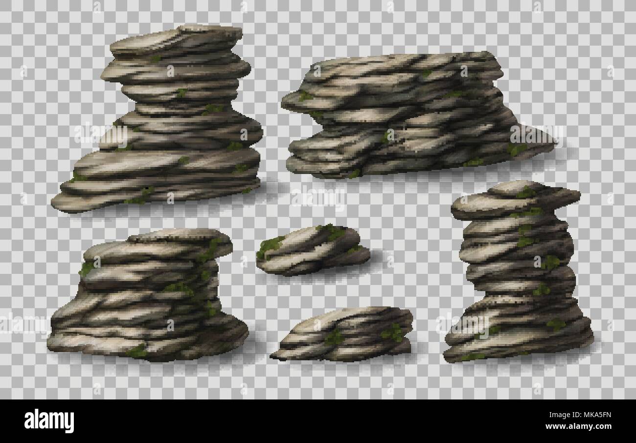 Rock stones collection Stock Vector Image & Art - Alamy