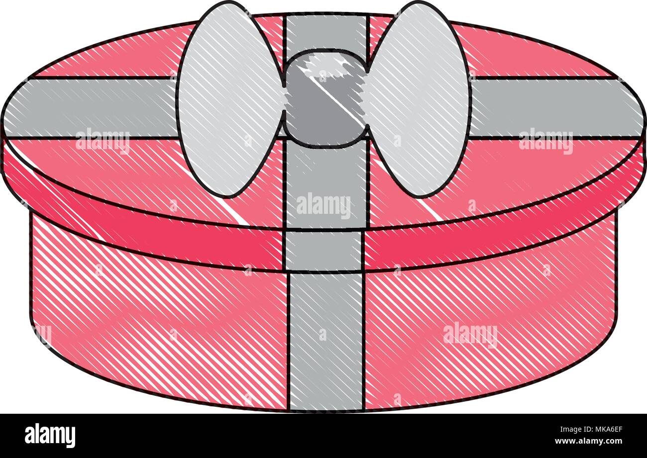 gift box in circular shape over white background, colorful design ...