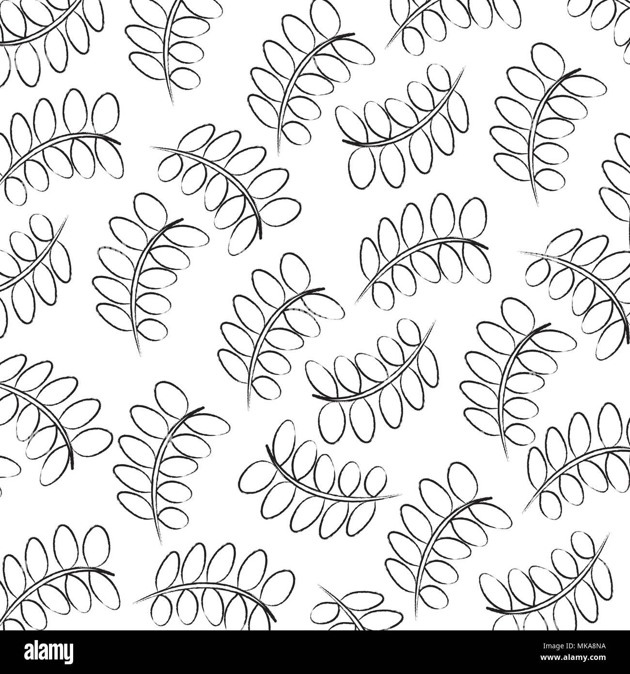 background of leaves pattern, sketch design. vector illustration Stock ...