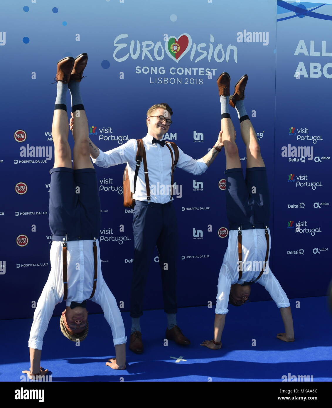 (180507) -- LISBON, May 7, 2018 (Xinhua) -- Czech singer Mikolas Josef ...