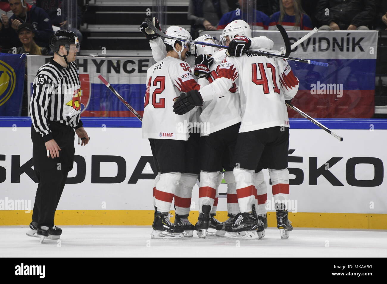Kodan, Denmark. 06th May, 2018. Switzerland men's national ice hockey ...