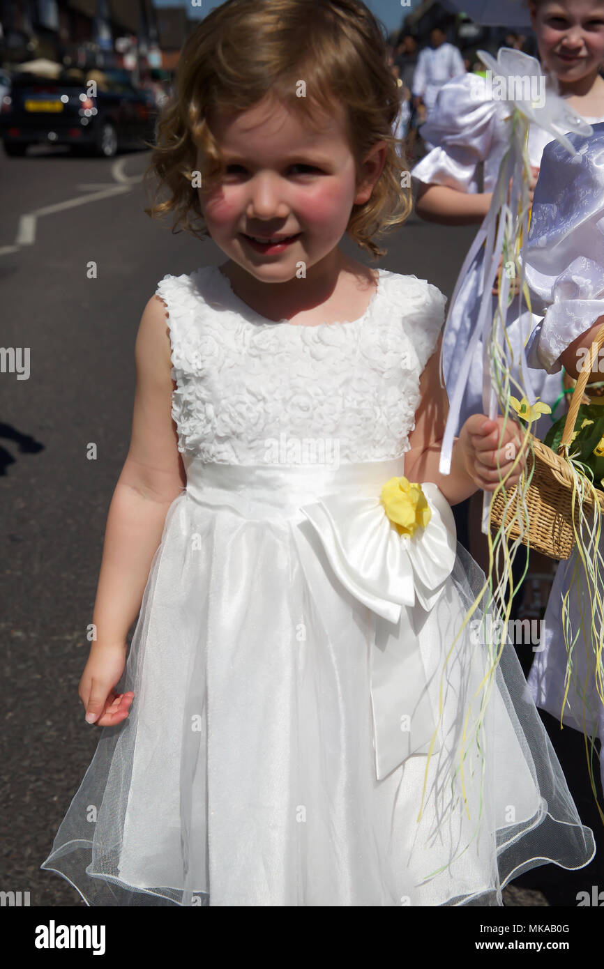 Petts Wood,UK,7th May 2018,The traditional May Queen Parade and ...