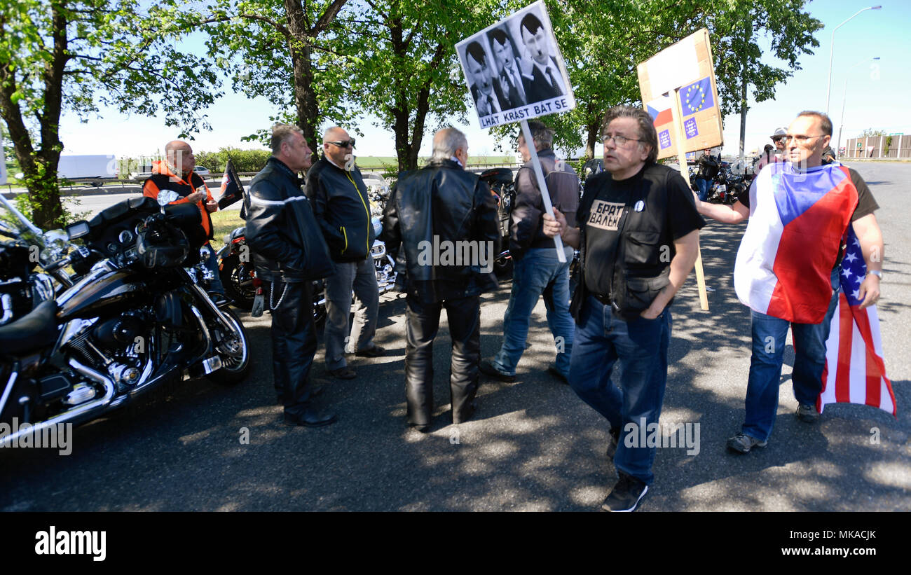 Tens of bikers from the Russian nationalist Russian Night Wolves ...