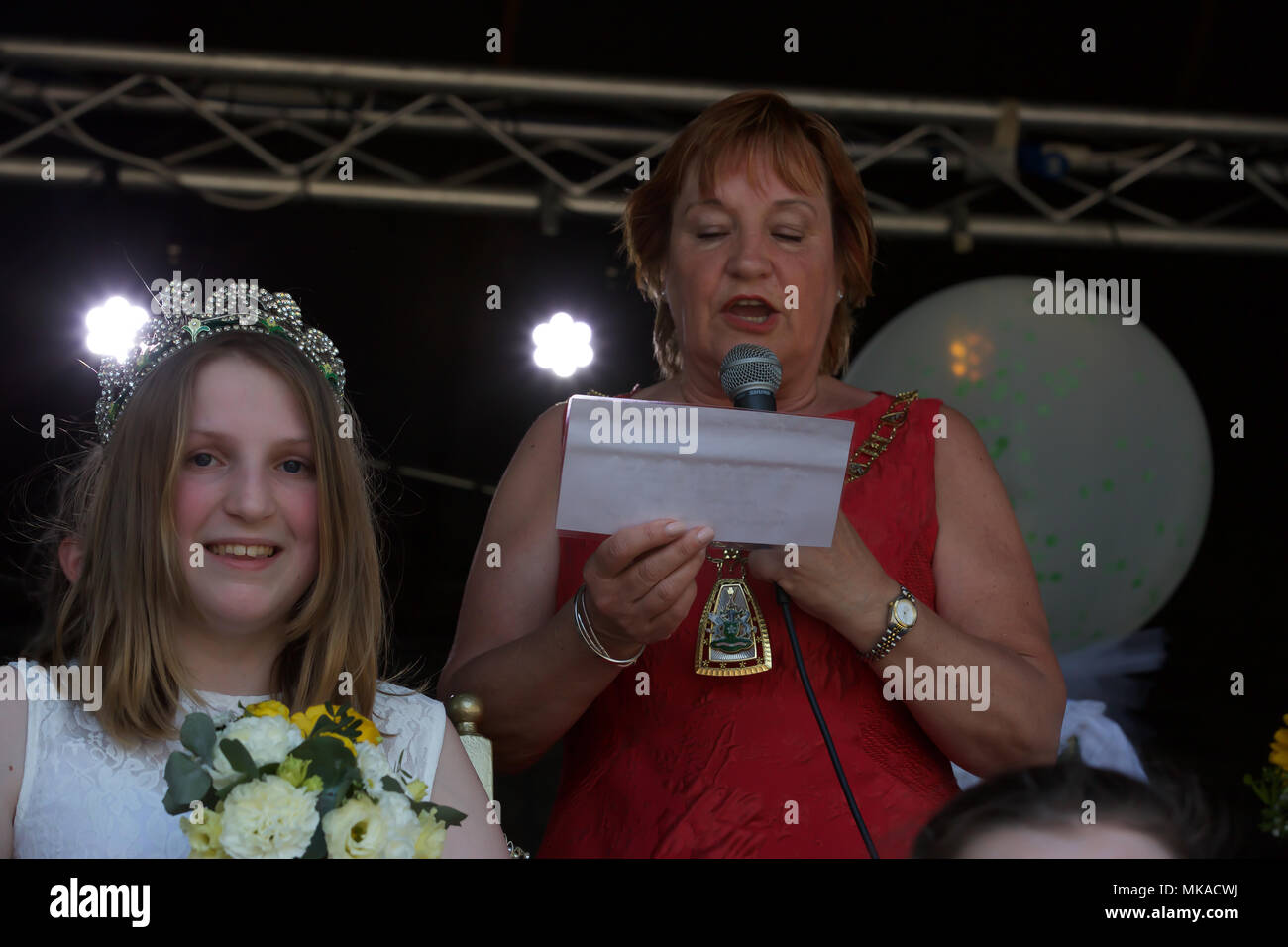 Petts Wood,UK,7th May 2018,The traditional May Queen Parade and ...