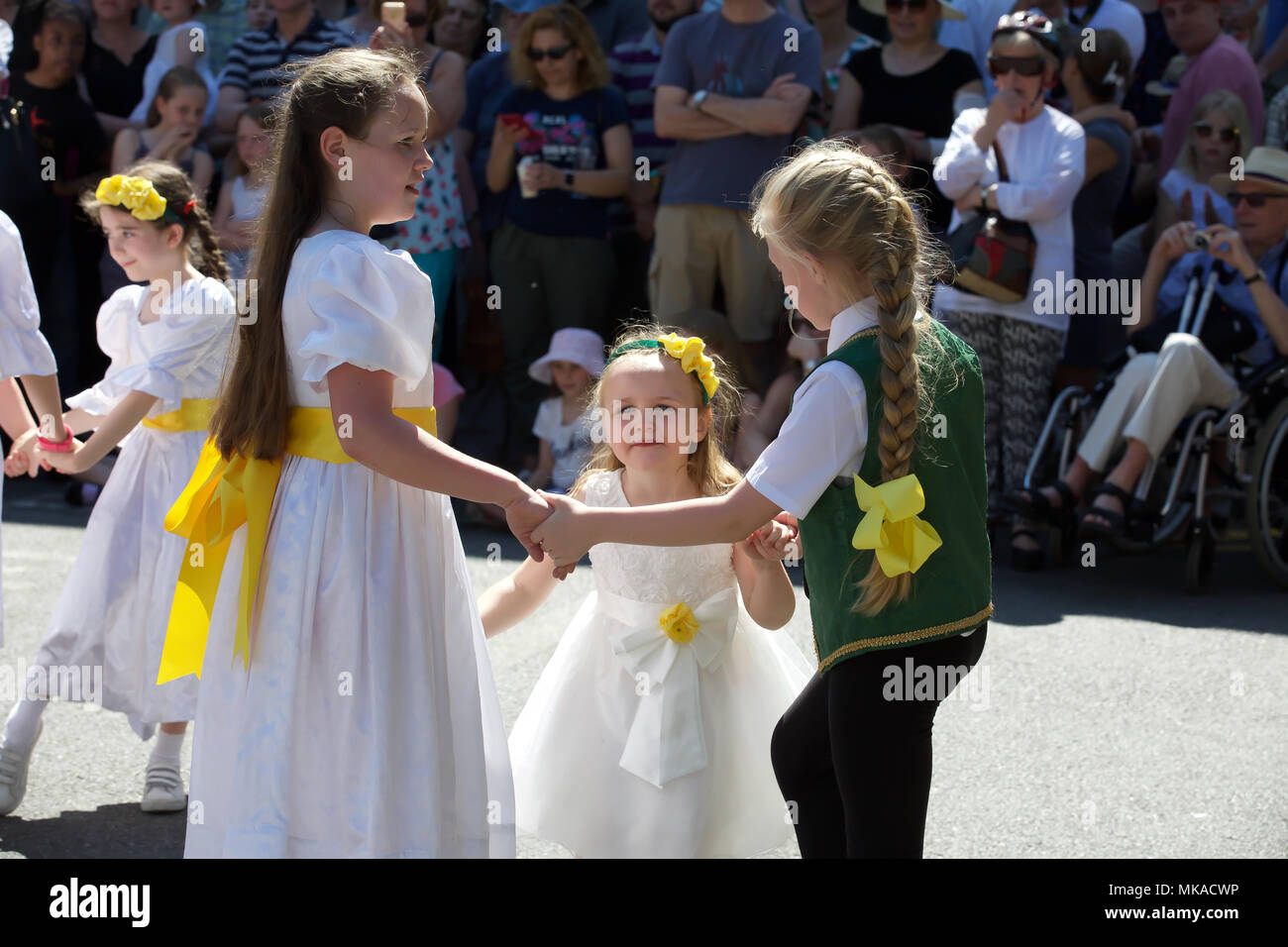 Petts Wood,UK,7th May 2018,The traditional May Queen Parade and ...