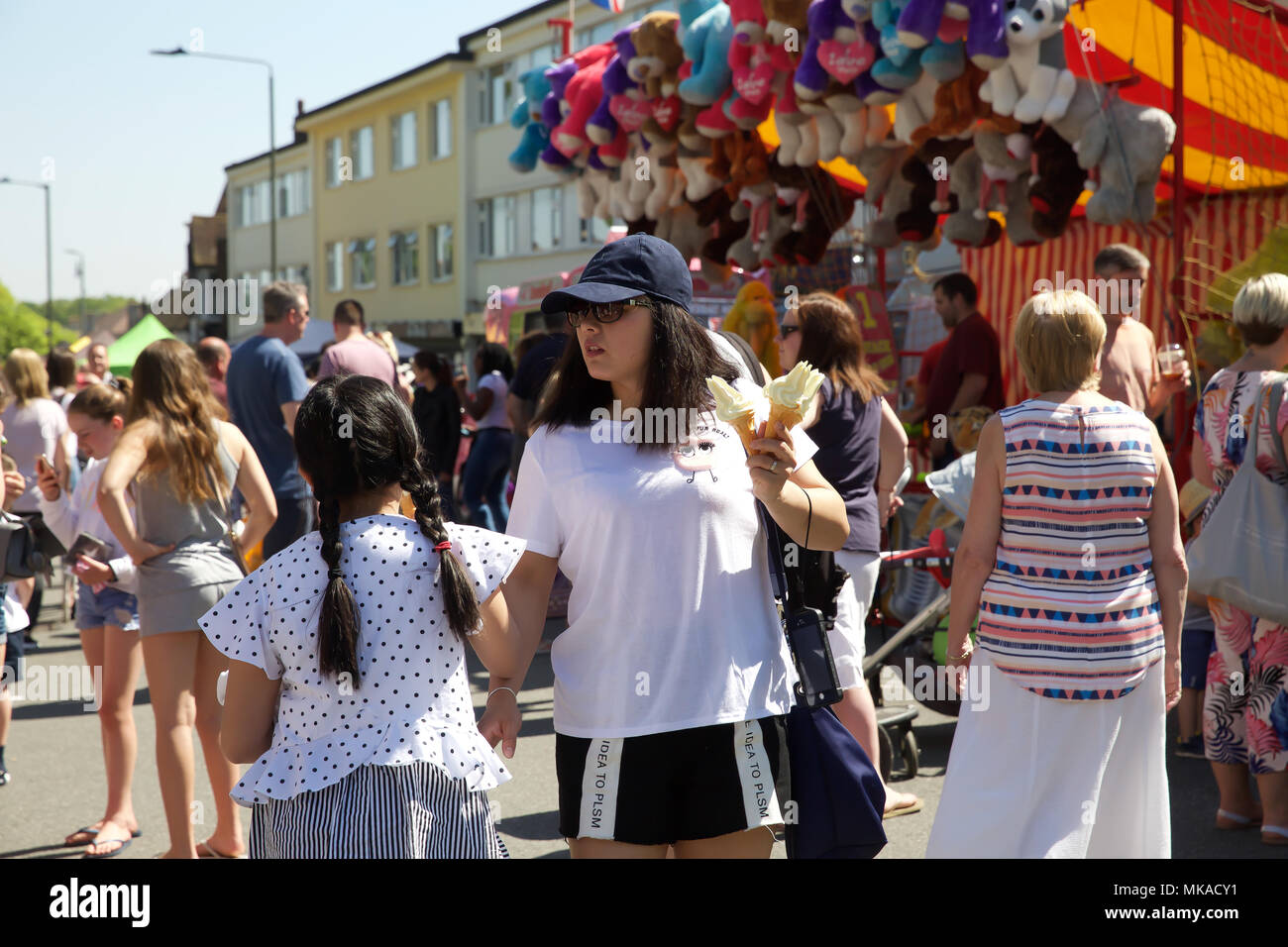 Petts Wood,UK,7th May 2018,The traditional May Queen Parade and ...
