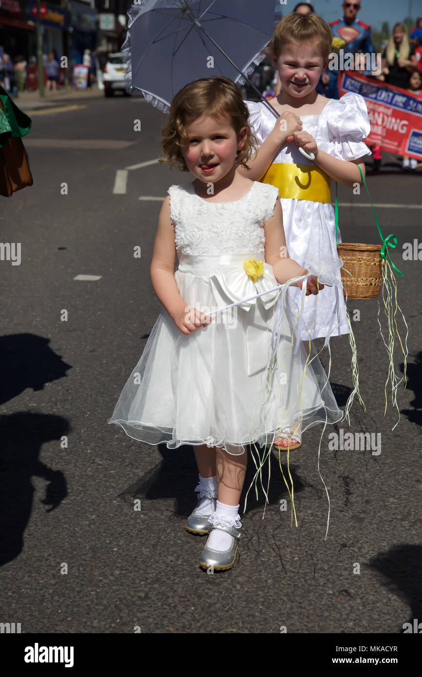 Petts Wood,UK,7th May 2018,The traditional May Queen Parade and ...