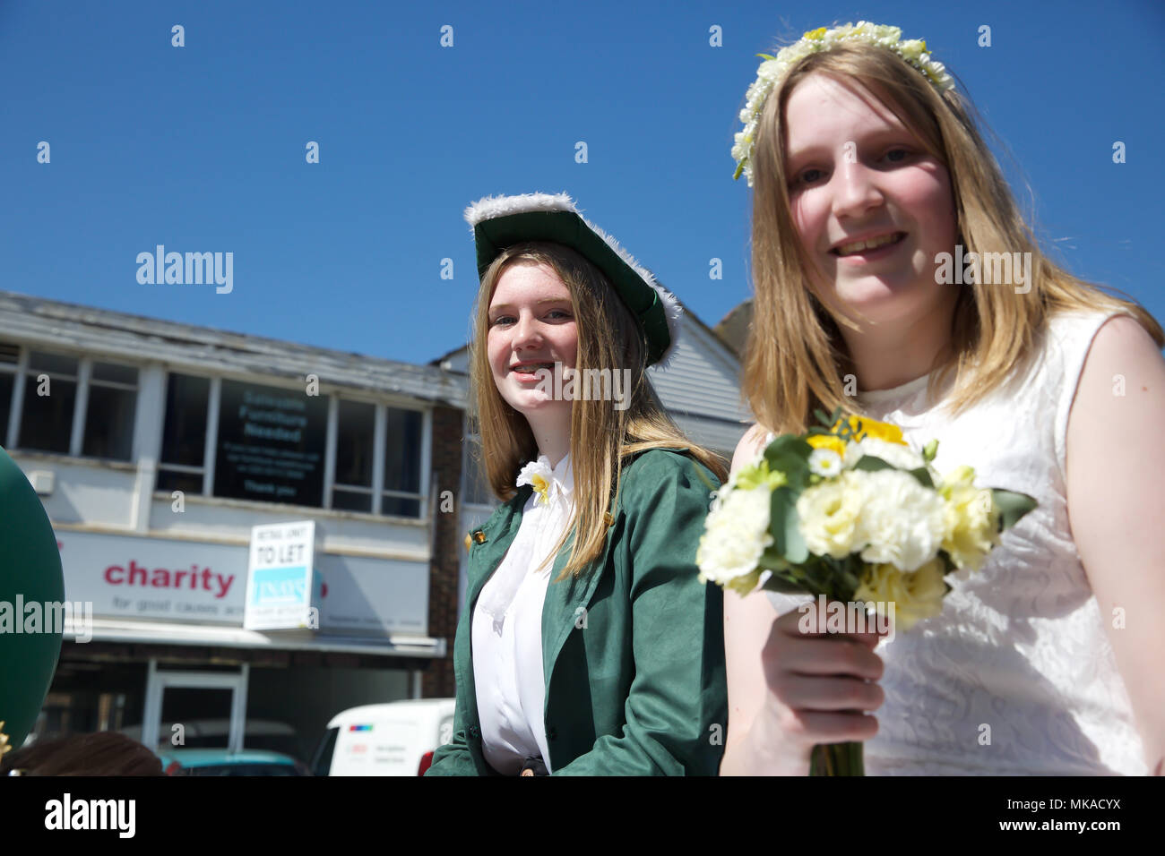 Petts Wood,UK,7th May 2018,The traditional May Queen Parade and ...