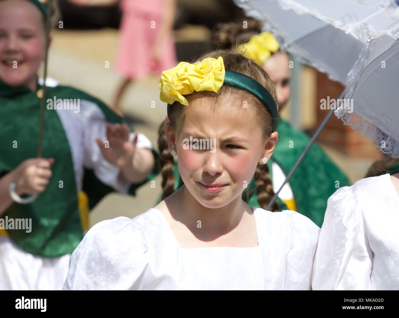 Petts Wood,UK,7th May 2018,The traditional May Queen Parade and ...