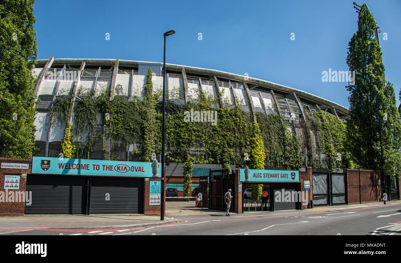 London,UK. 7 May, 2018. A view of the OSC stand and the Alec Stewart ...