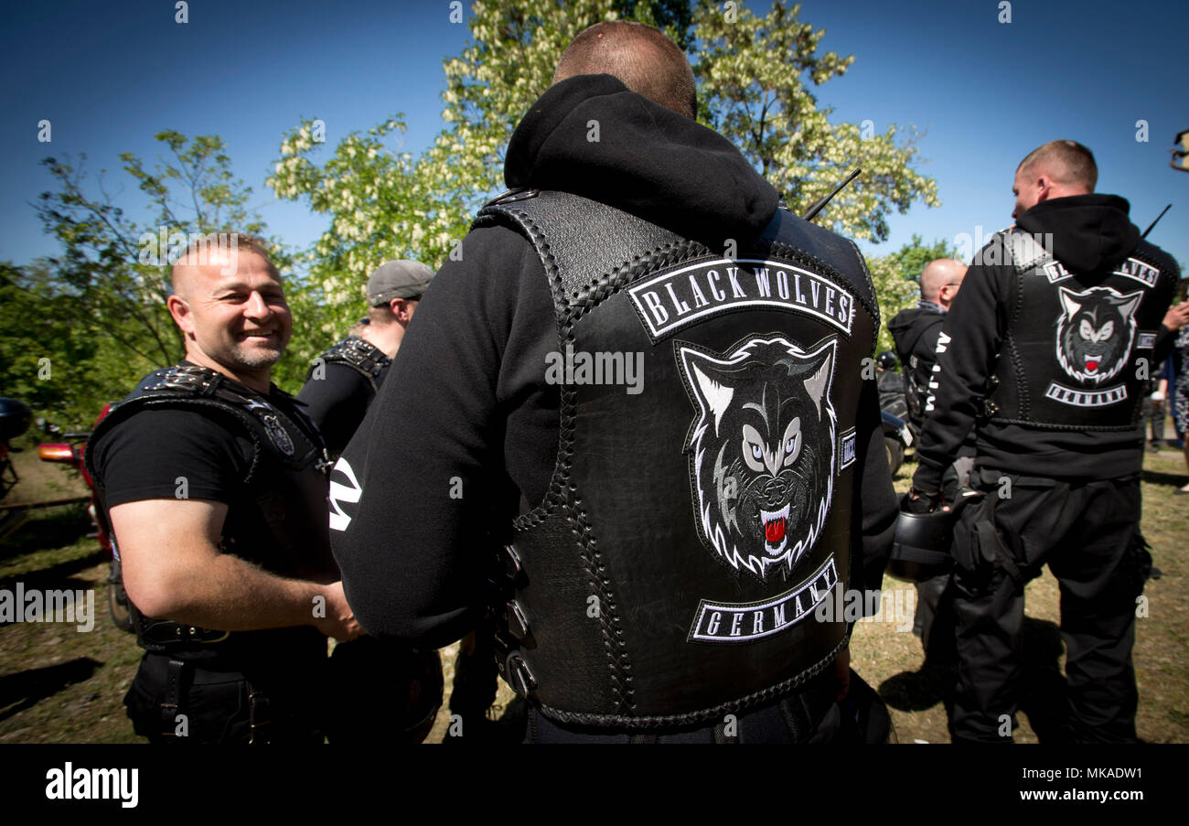 Tens of bikers from the Russian nationalist Russian Night Wolves ...
