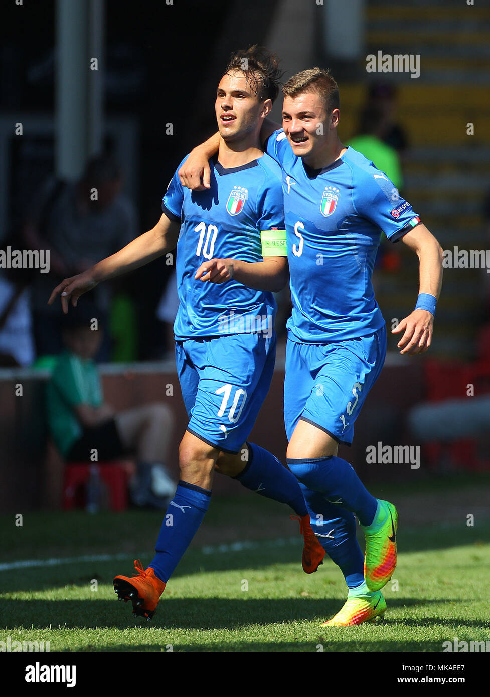 Walsall, UK. 7th May, 2018. Alessio Riccardi of Italy celebrates ...