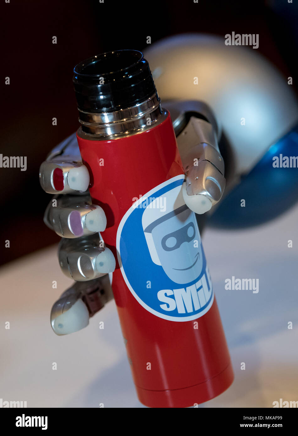 07 May 2018, Germany, Garmisch-Partenkirchen. The assistant robot EDAN ...