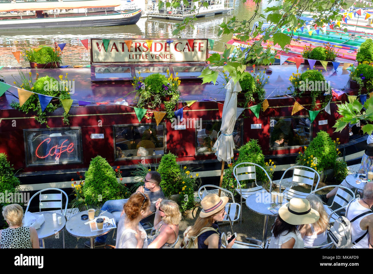 Waterside Cafe, Little Venice, London, UK Stock Photo - Alamy
