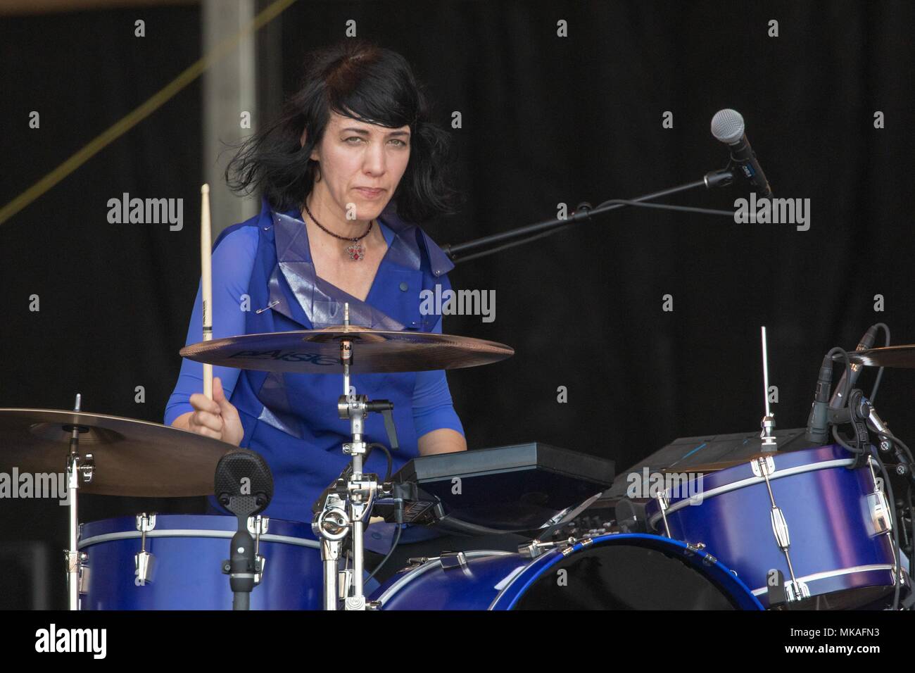 New Orleans, Louisiana, USA. 6th May, 2018. CARLA AZAR performs with ...