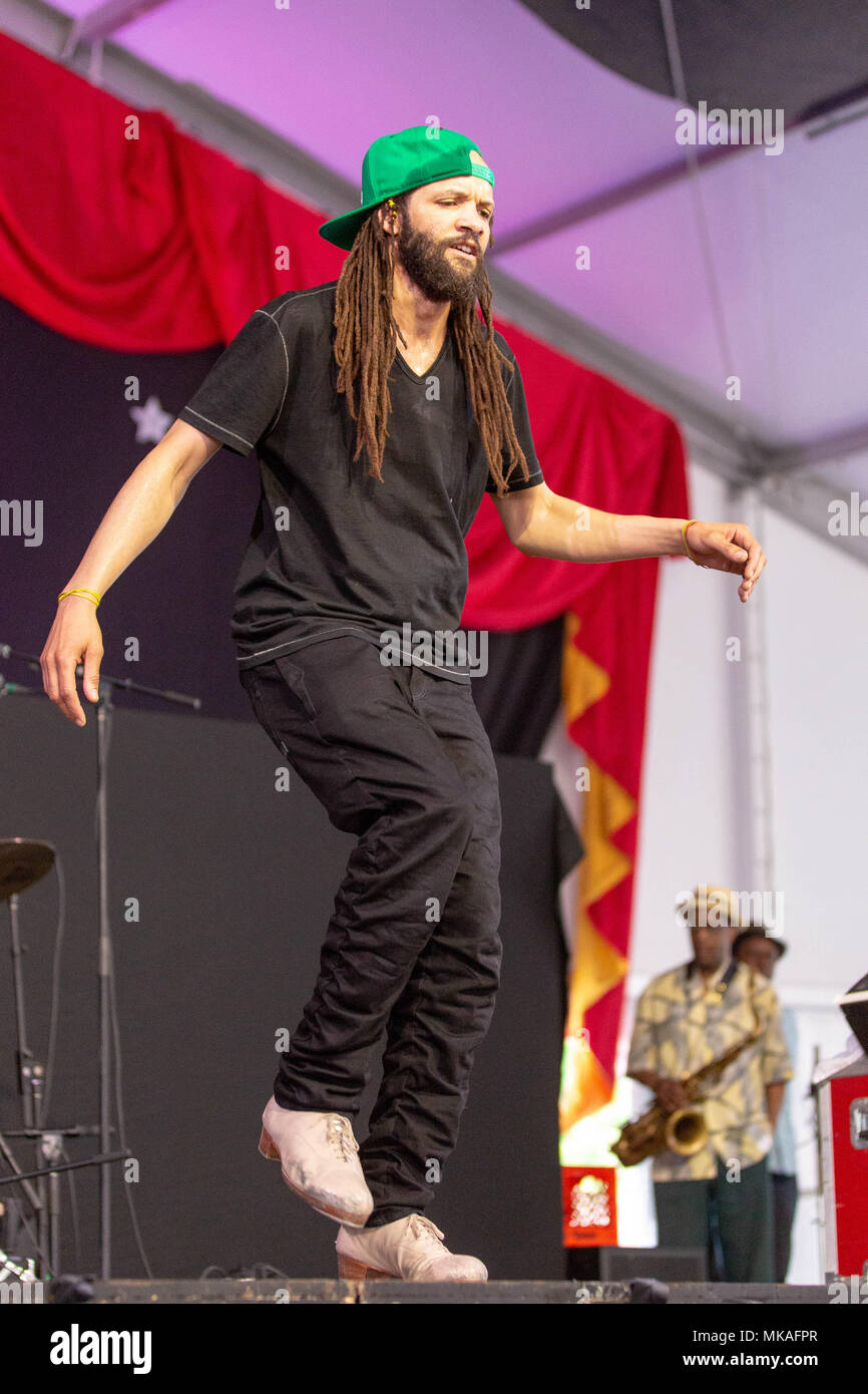 New Orleans, Louisiana, USA. 6th May, 2018. SAVION GLOVER during 2018 ...