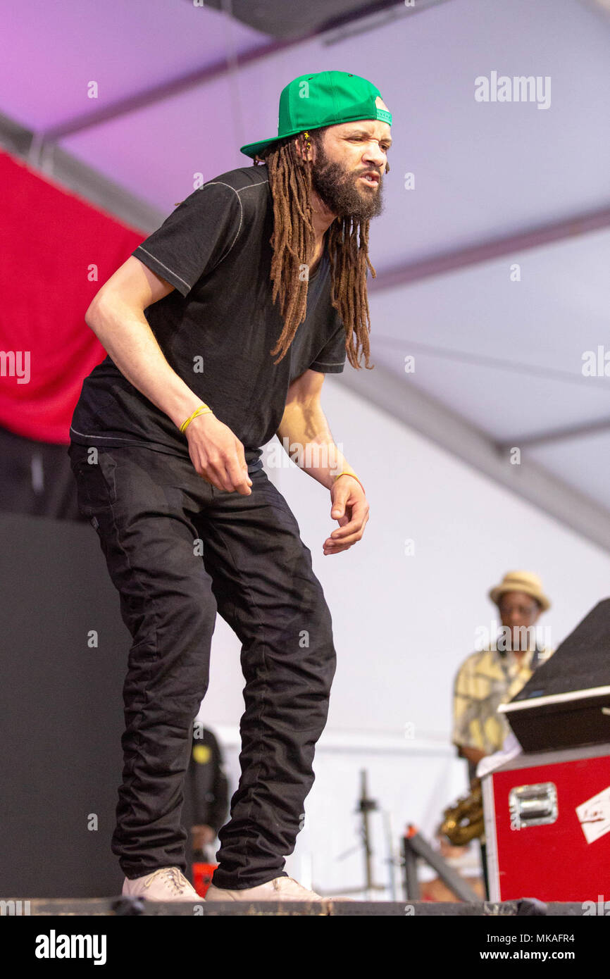 New Orleans, Louisiana, USA. 6th May, 2018. SAVION GLOVER during 2018 ...