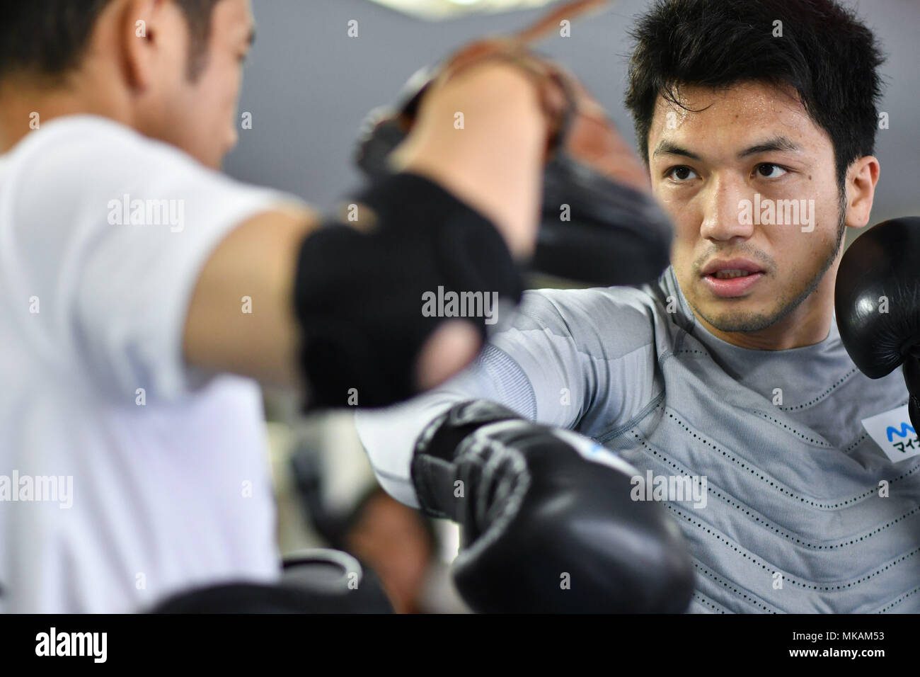 Tokyo, Japan. 7th May, 2018. (R-L) Ryota Murata, Sendai Tanaka Boxing : Ryota Murata of Japan ...