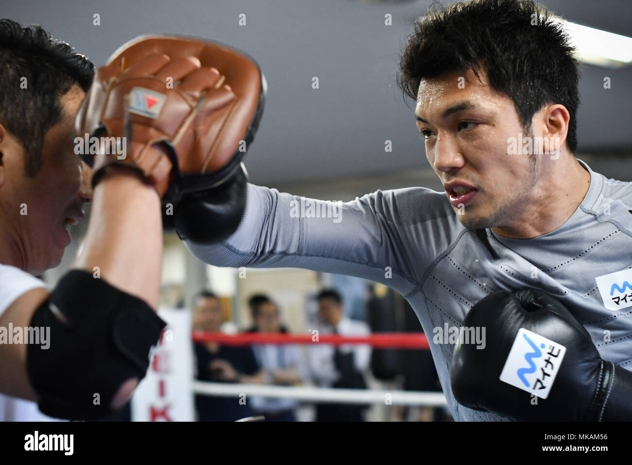 Tokyo, Japan. 7th May, 2018. (R-L) Ryota Murata, Sendai Tanaka Boxing ...