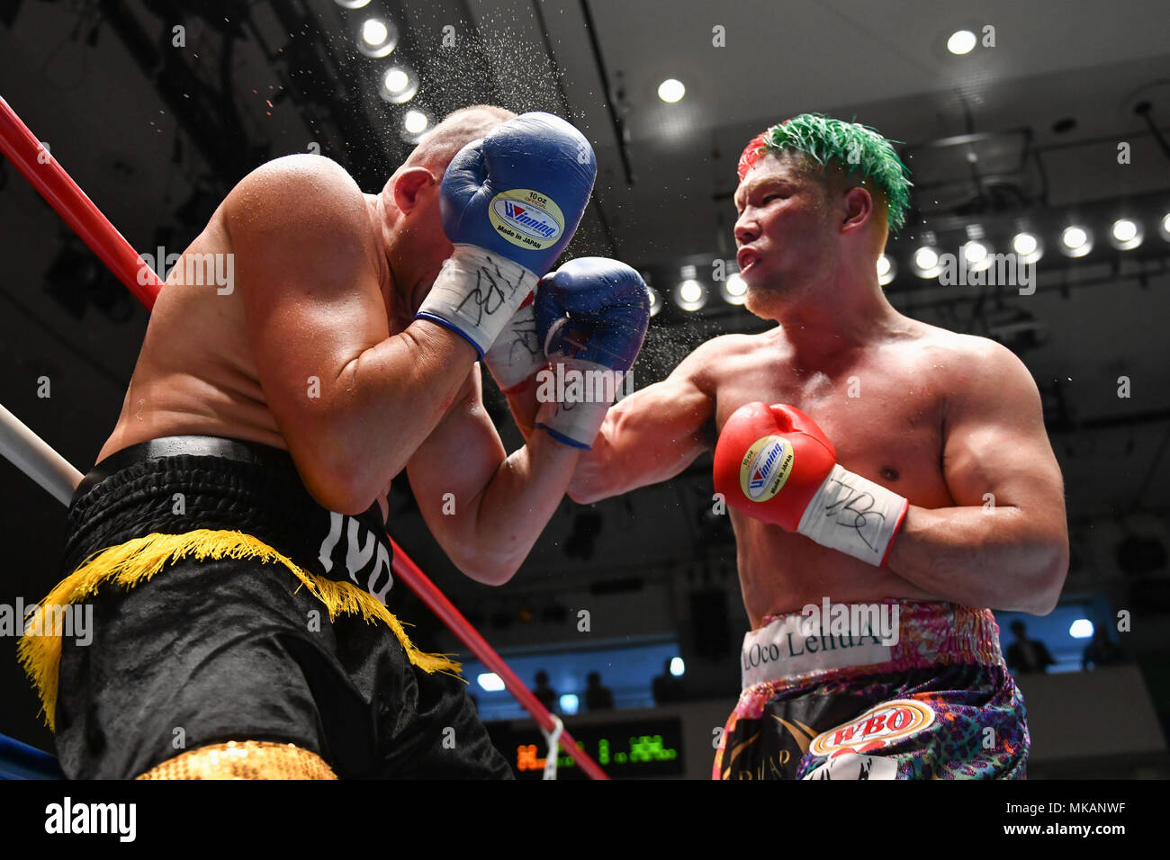 Tokyo, Japan. 7th May, 2018. (L-R) Aaron Russell (AUS), Kyotaro ...