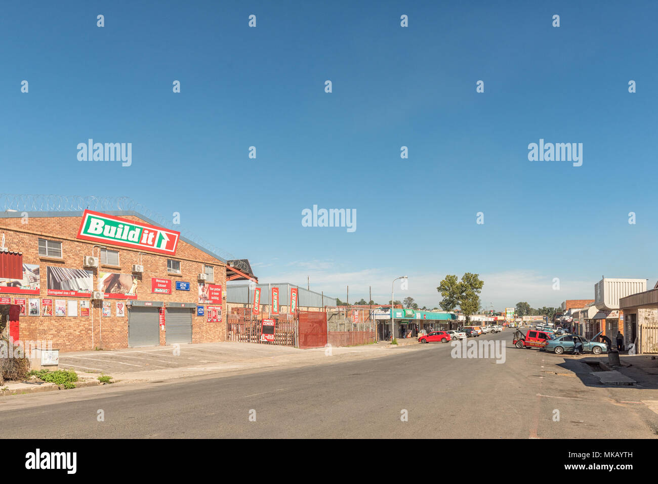 ESTCOURT, SOUTH AFRICA - MARCH 21, 2018: A street scene with businesses ...