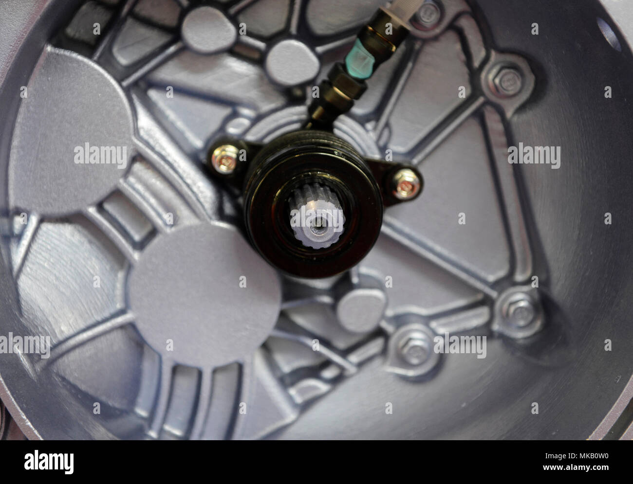 Transmission unit on display at the Auto China 2018 motorshow in ...