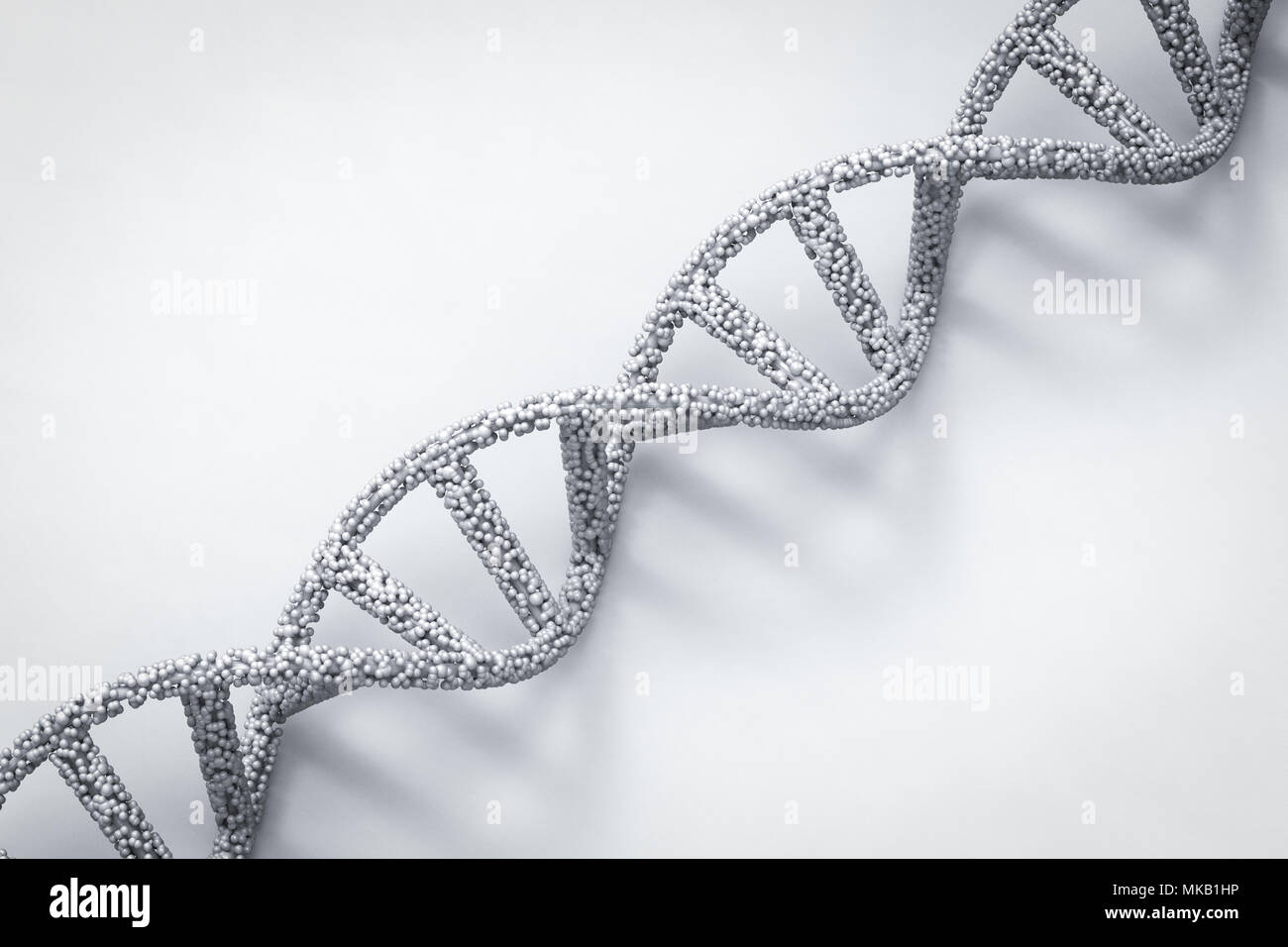 3d rendering white dna helix or dna structure Stock Photo - Alamy