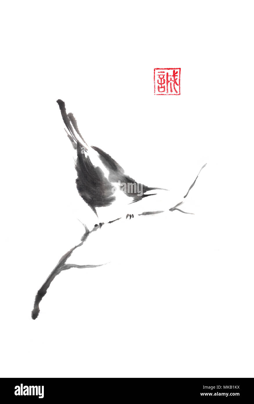 Sumi e tree hi-res stock photography and images - Alamy