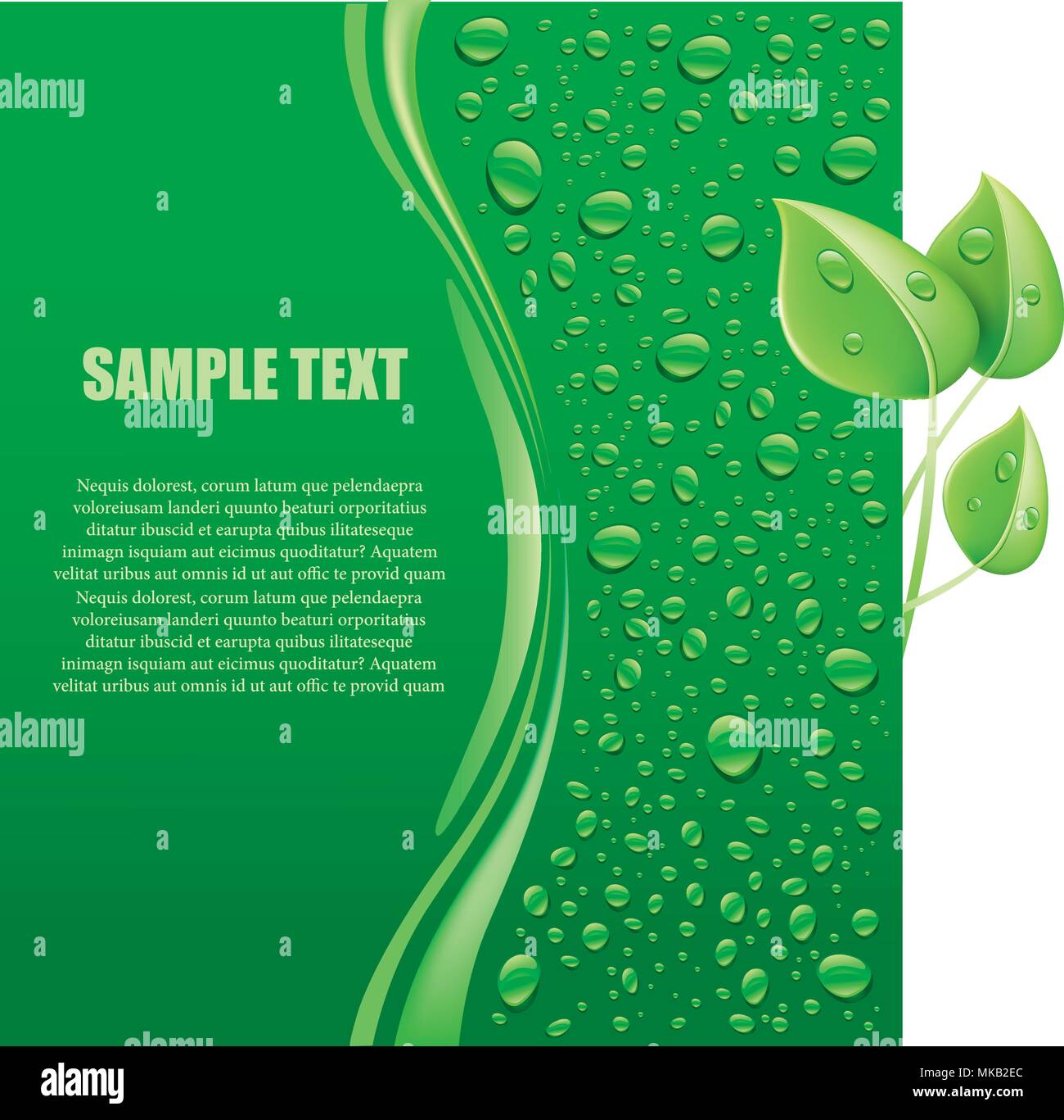 many green water drops background Stock Vector Image & Art - Alamy