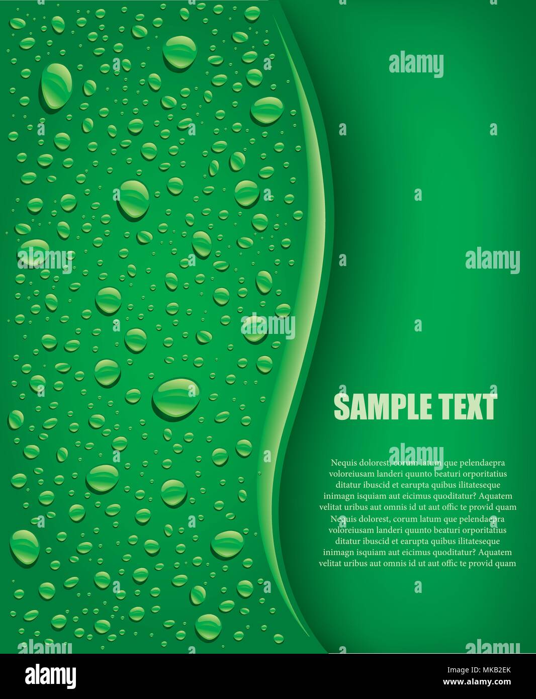 many green water drops background Stock Vector Image & Art - Alamy